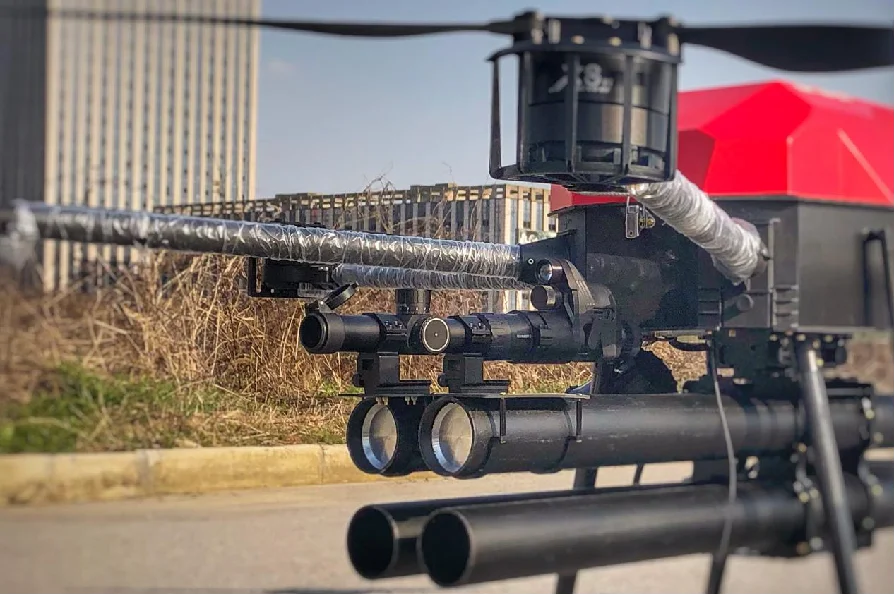 Drone Fire Fighter With Fire Extinguisher Ball Release And Drop Device ...