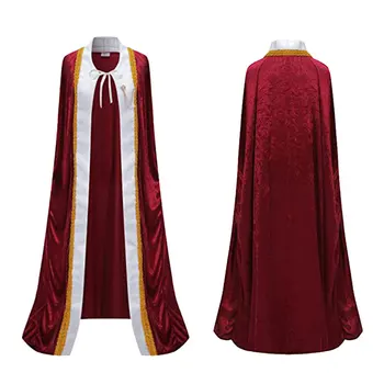 Adult Halloween Cape Medieval Roman Flamen Chief Priest Cosplay Cloak ...