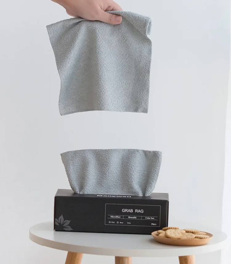 Heavy Duty Soft Reusable Microfiber Rags in a Box Super Absorbent Easy ...