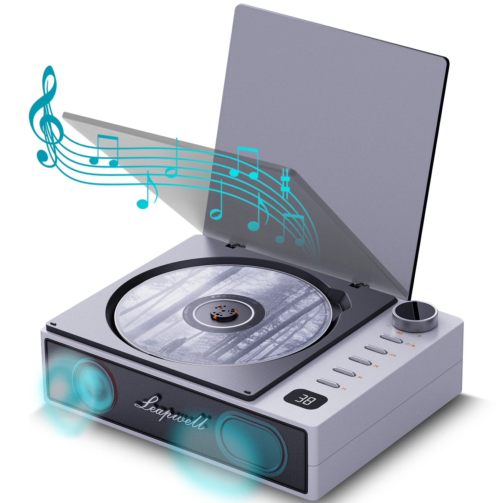 2024 New Turntable Compact Rechargeable Hifi Retro Portable Cd Players ...