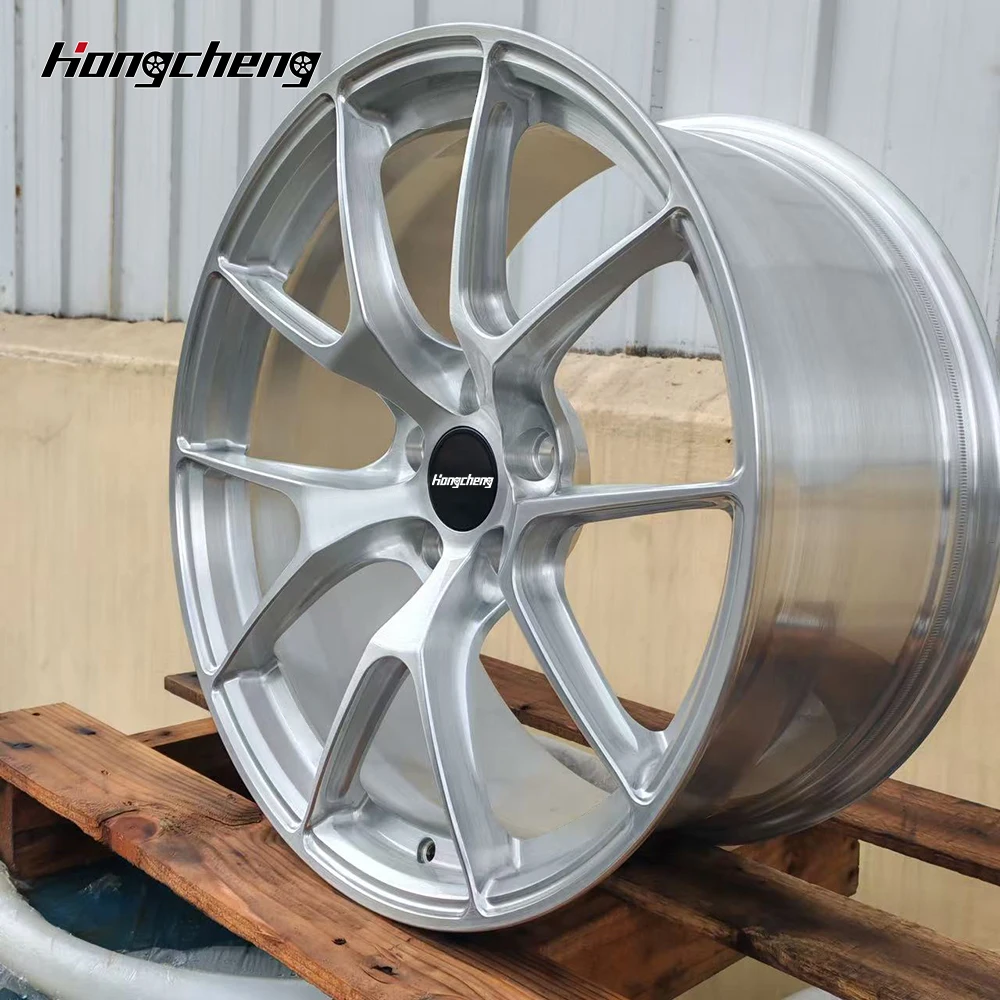 1-Piece Silver Brushed Deep Concave Alloy Forged Wheels 19 20 21 22 24 ...