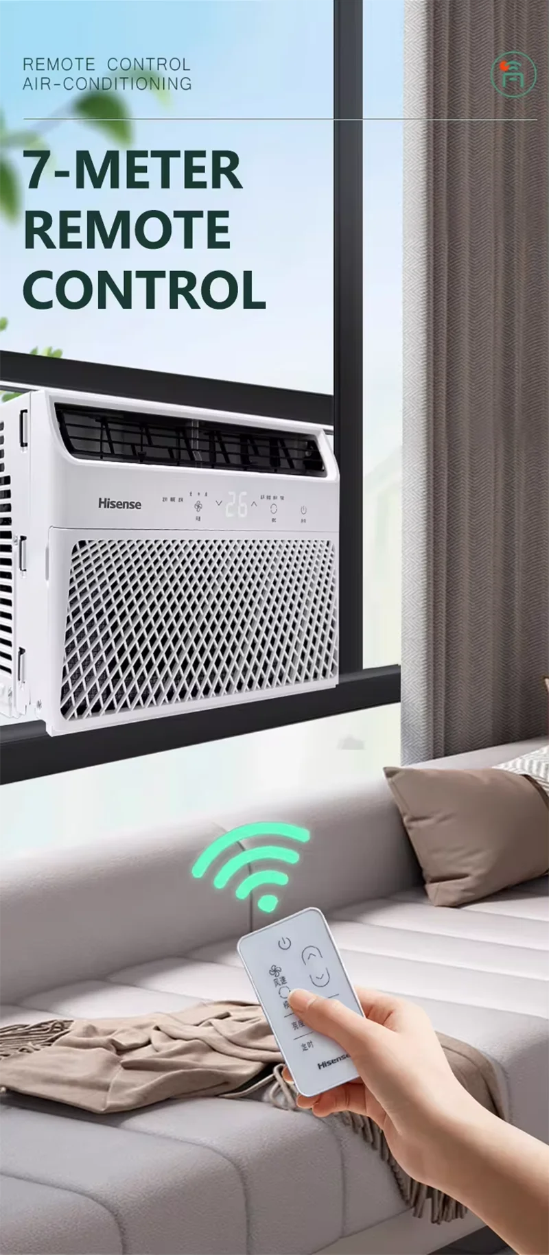 Hisense Window Split Type Air Conditioners - 9000btu & 12000btu