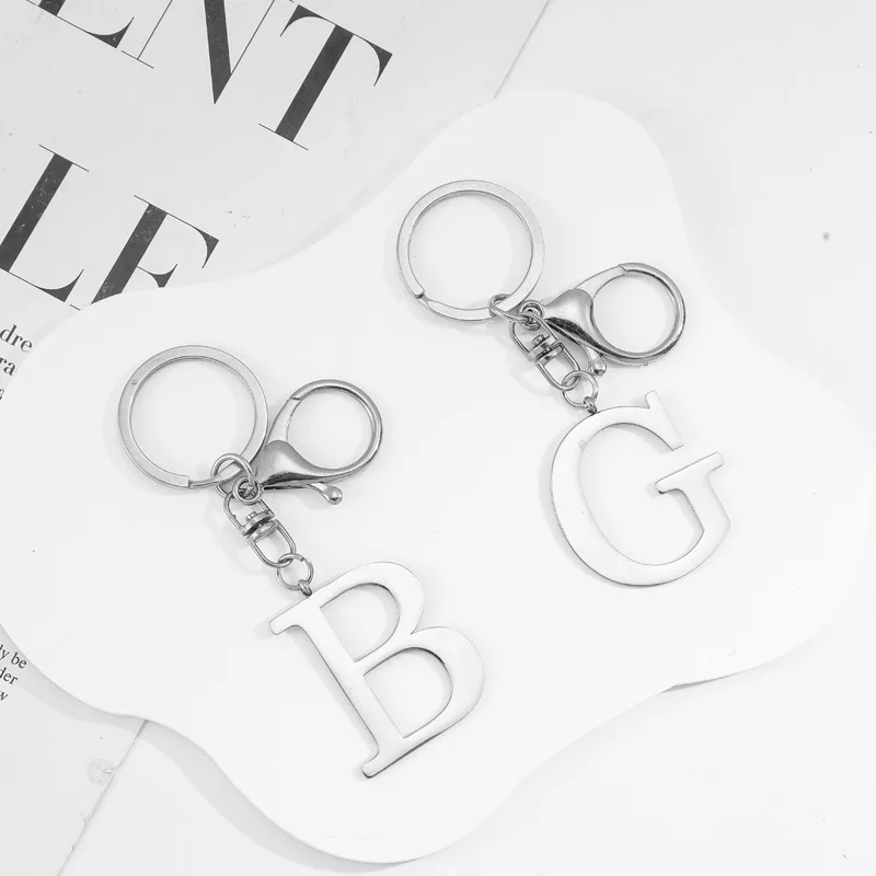 Alibaba.com: Lilangda Stainless Steel Letter Keychain with 26 English ...