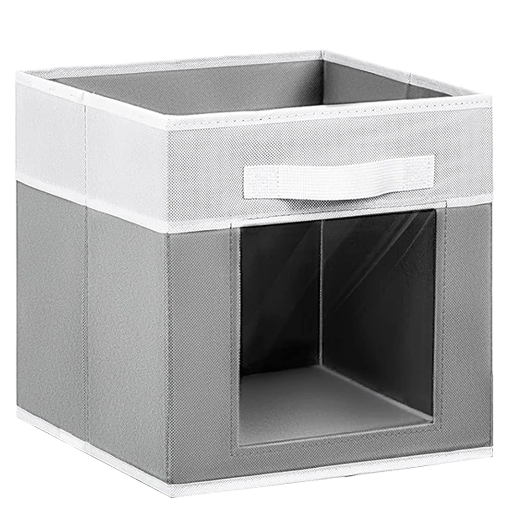 3 Pack Fabric Rectangular Storage Bins Baskets Cubes Containers With ...