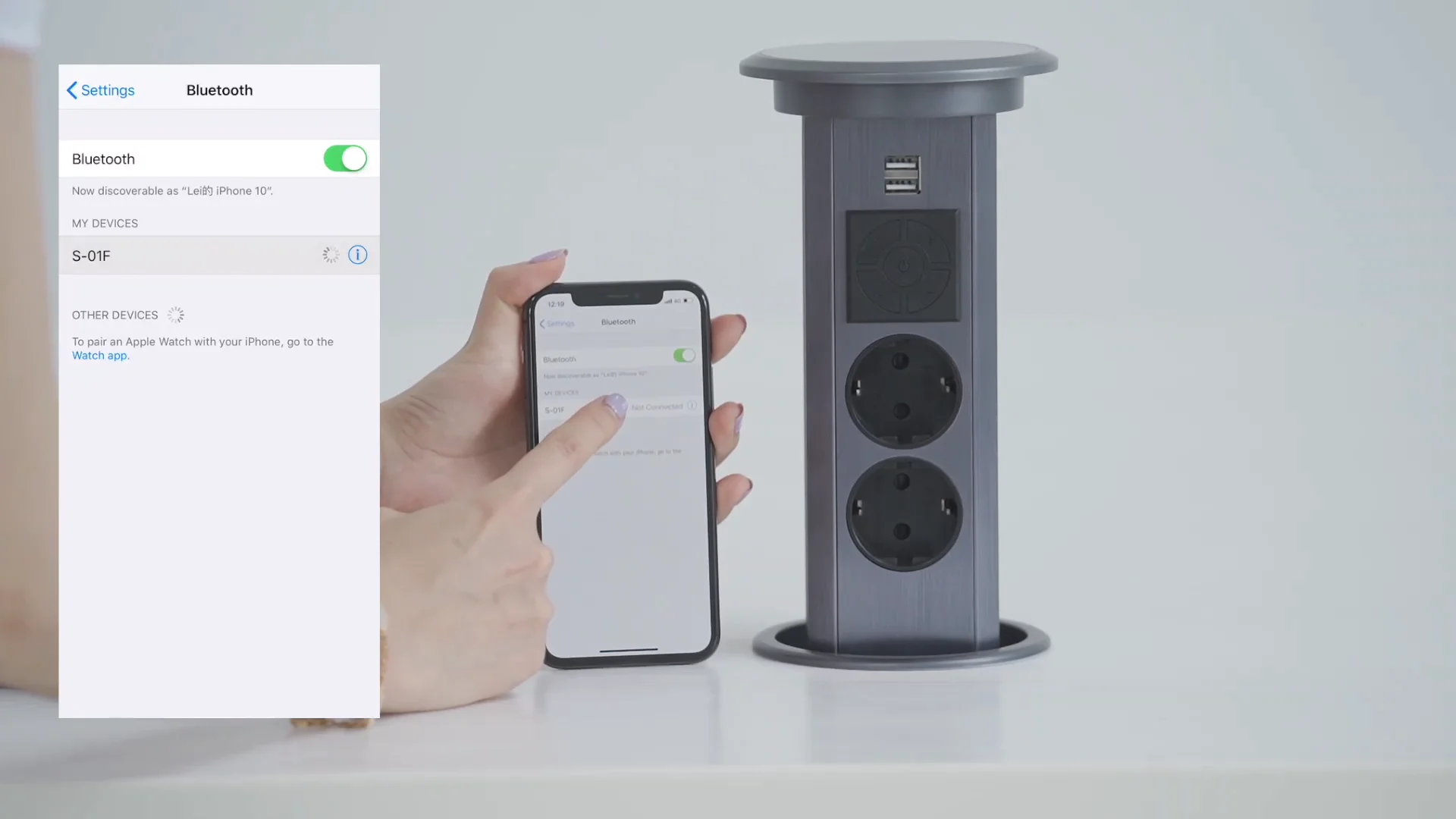 Motorized Pop Up Table Socket With Top Wireless Charger Kitchen Home ...