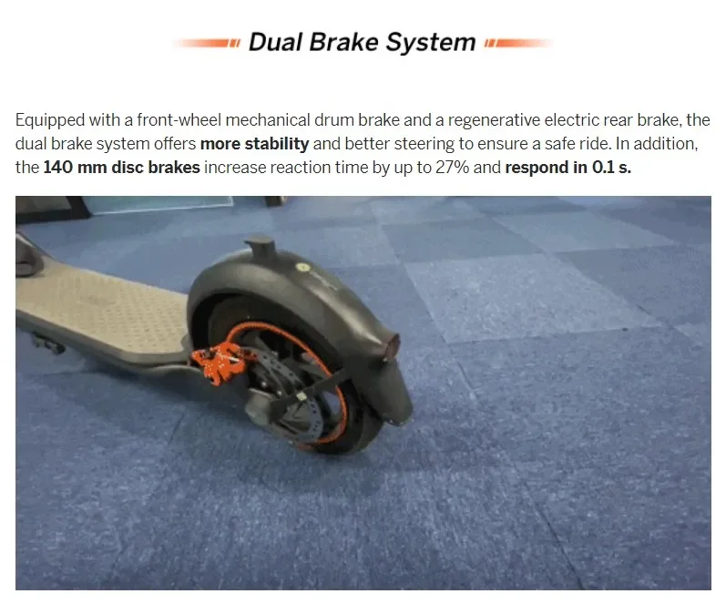 Ninebot Kickscooter F30 Fat Tire 10 Inch Folding Mobility E Scooter ...