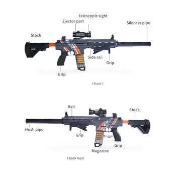 Factory Customization M416 Plastic Shooting Shell Ejecting Airsoft Gun ...