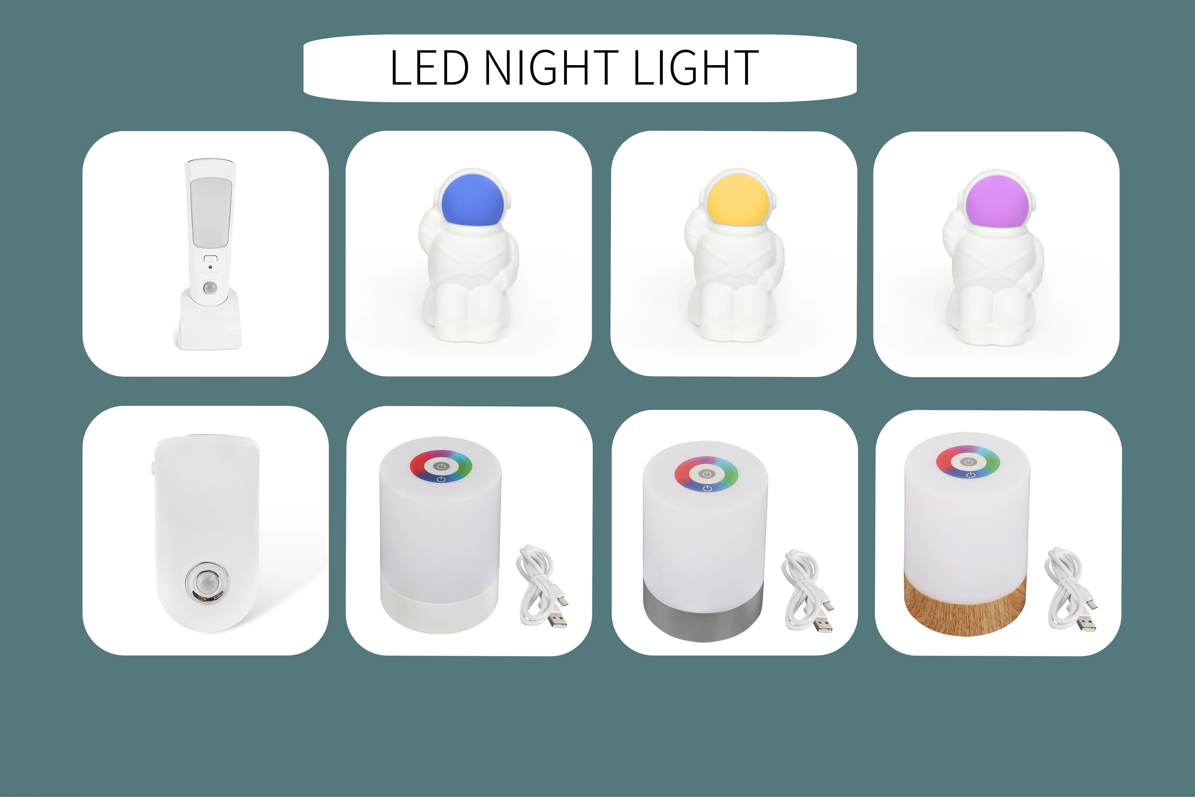 Creative Mini Night Light Adorable Children Battery-Powered Lamp ...