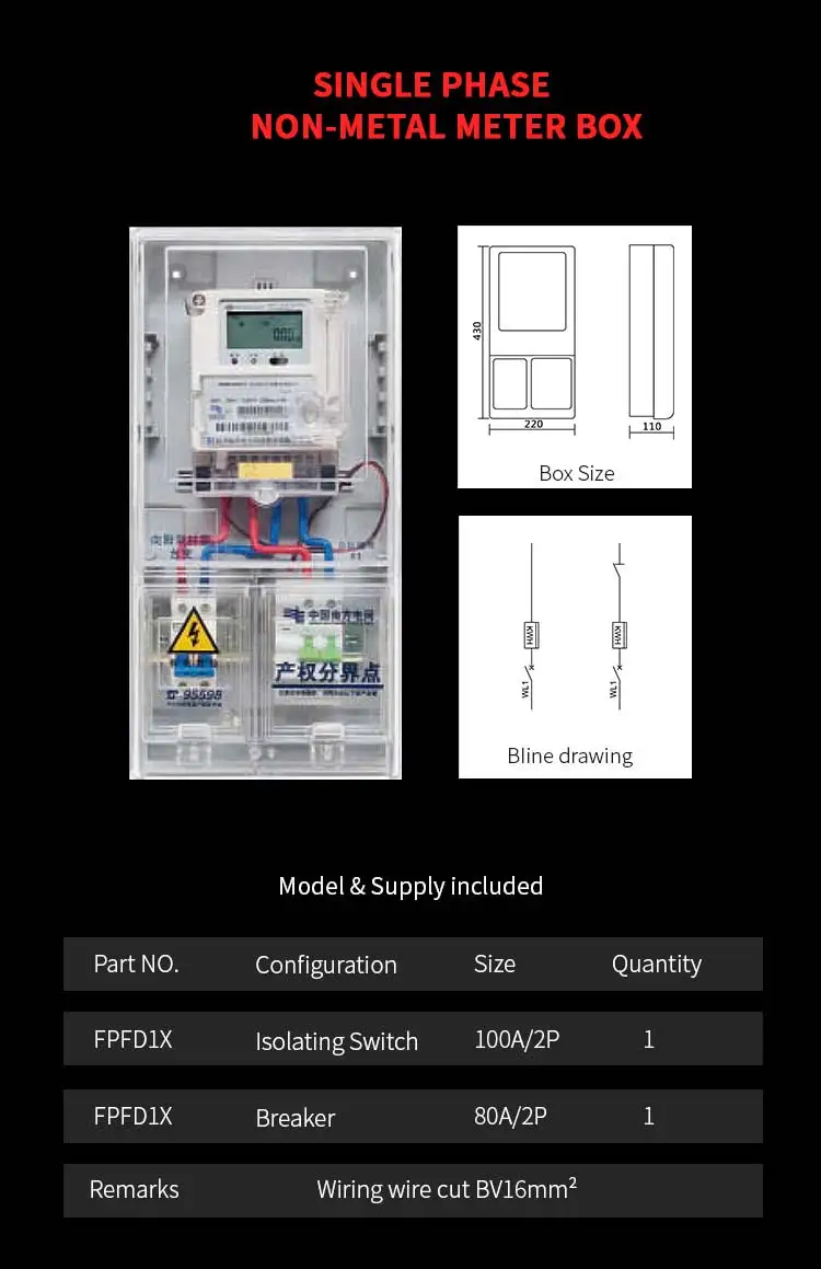 Custom Solution Electrical Meter Box Ip65 sealed Enclosure Waterproof ...