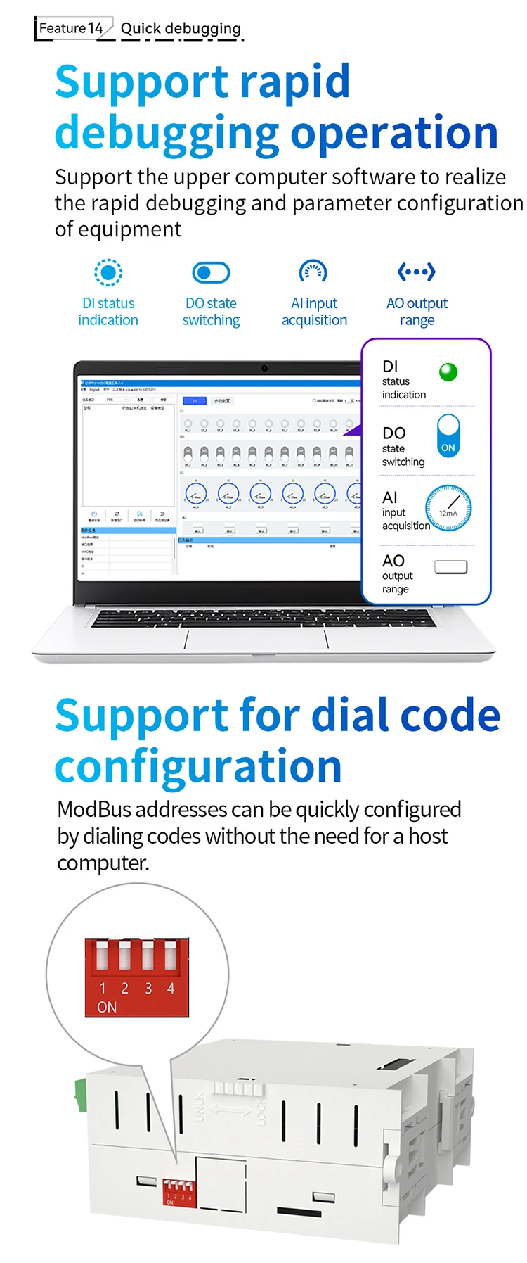 Ebyte M31-AXXX8000G Dp Distributed I/O Modules RS485 RJ45