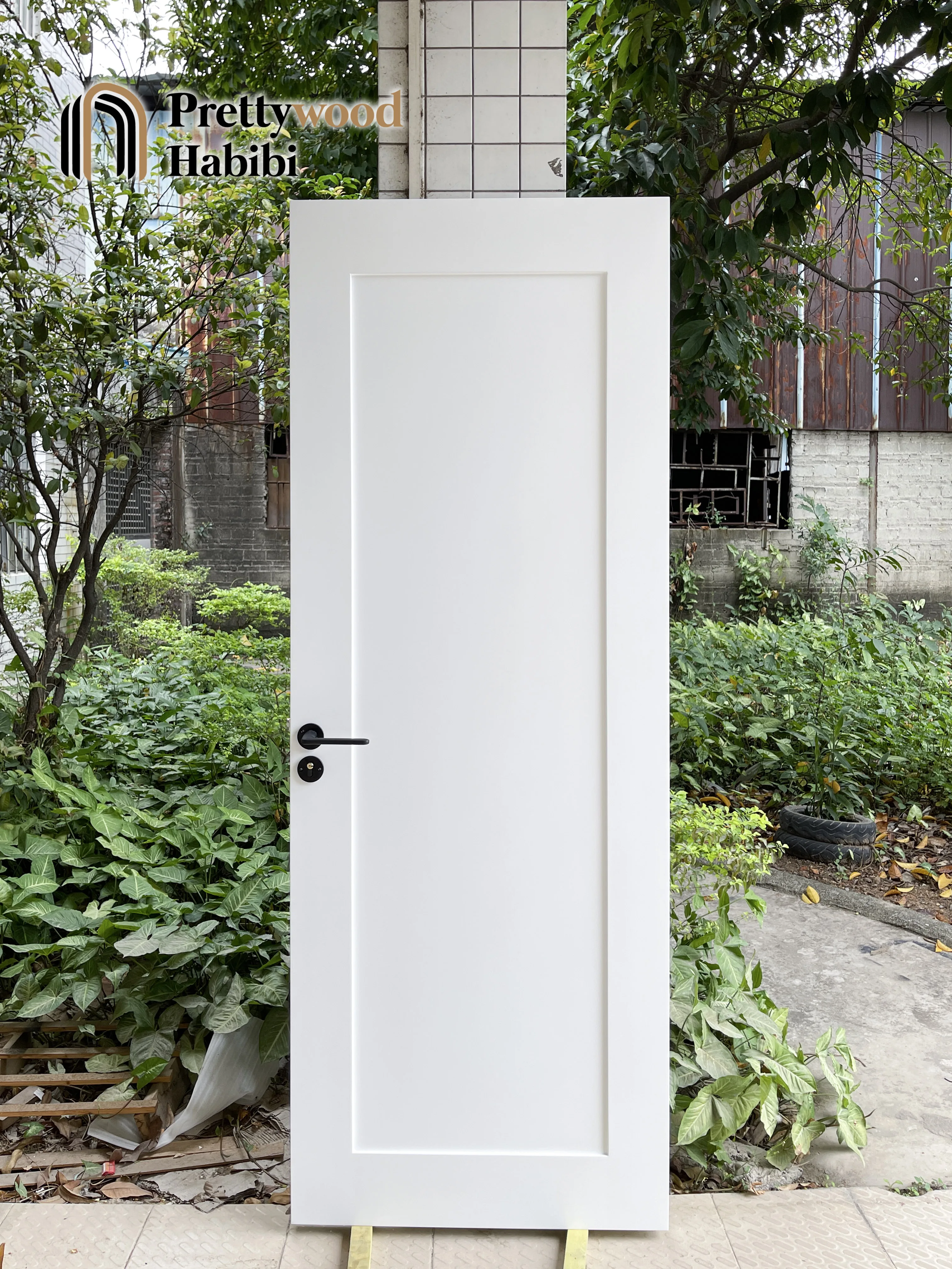 Residential Home White Solid Core Wooden Latest Design Interior Living ...