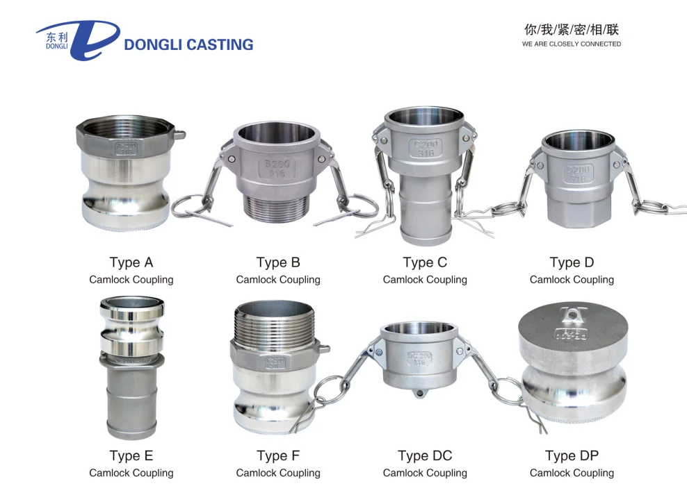 Hot sale Camlock Couplings thread Stainless Steel Type F Quick ...