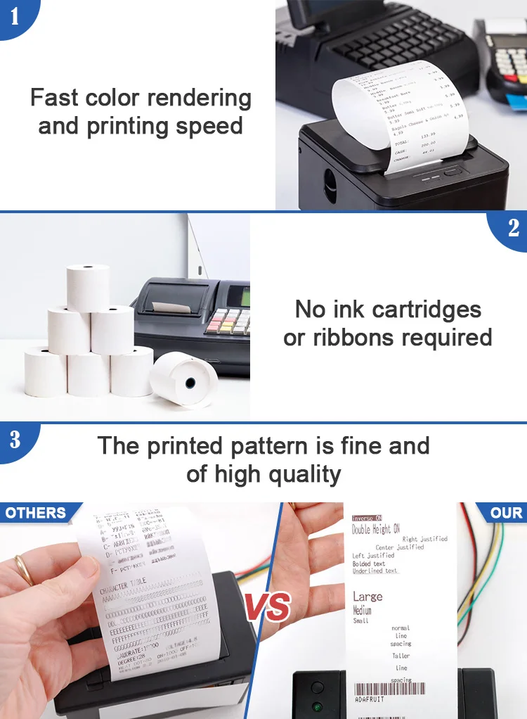 BPA Free Thermal Paper Receipt Rolls - Direct from Us Warehouse