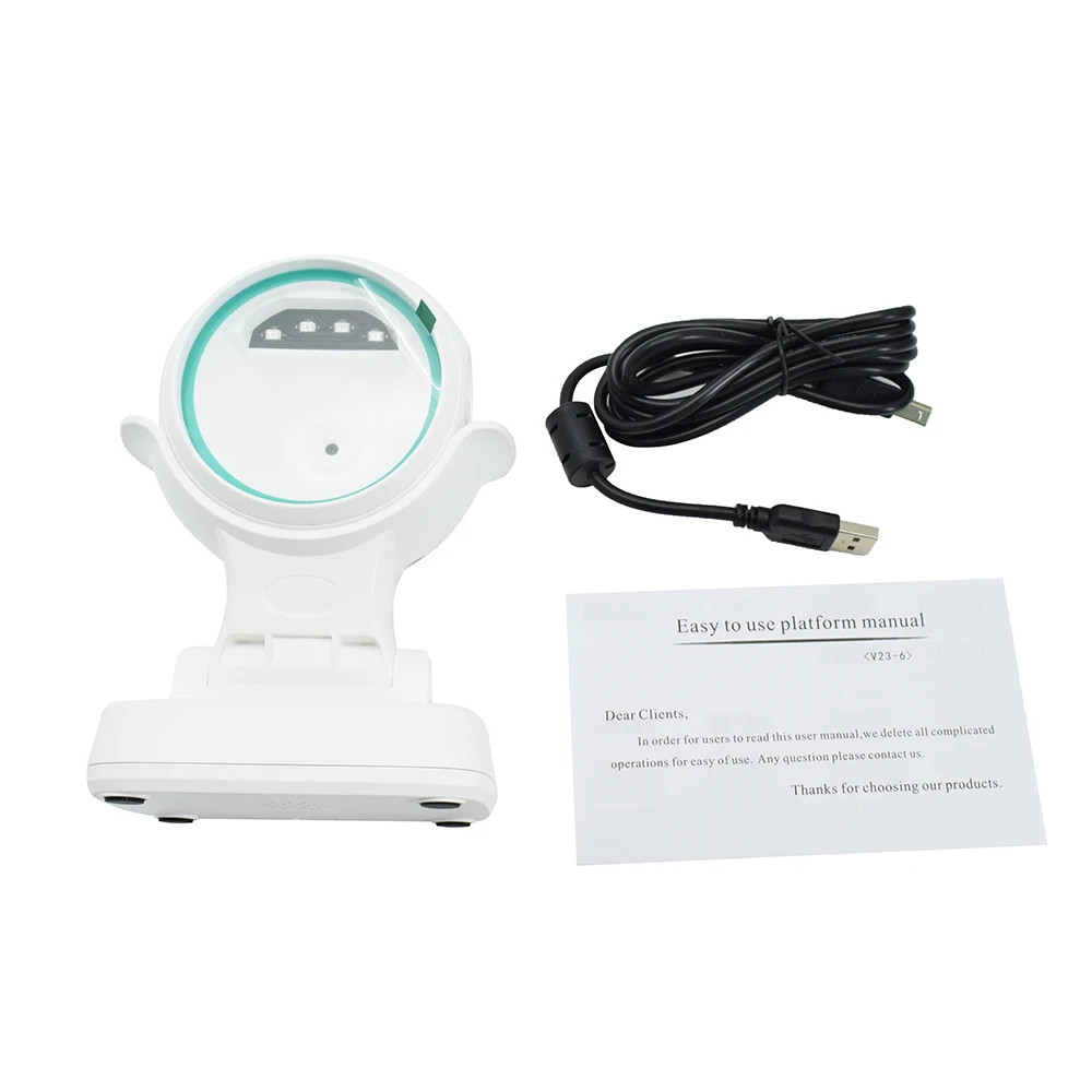 Adjustable 2d Omni Directional Desk Barcode Scanner Reader On Desk ...