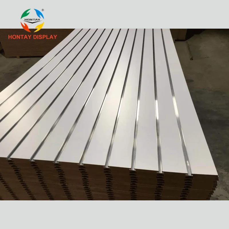 Grooved Aluminum Inserts Slatwall Panels Display Stand Slotted Mdf ...