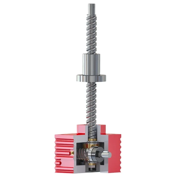 Micro Ball Screw Jack Of Compact Design Travelling Nut Ball Screw Jack ...