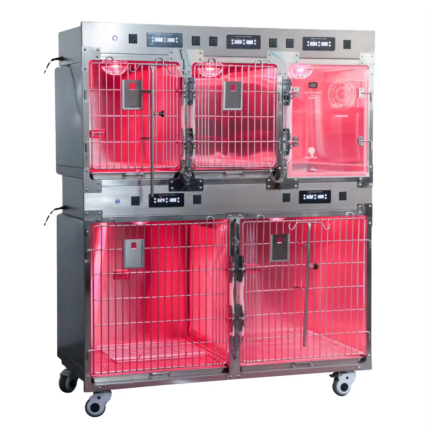 veterinary icu cage canil oxygen heated 02 chamber infrared heating ...