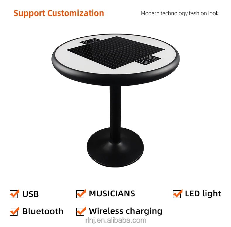 New Outdoor Park Wireless Mobile Phone Charging Table Mini USB ...