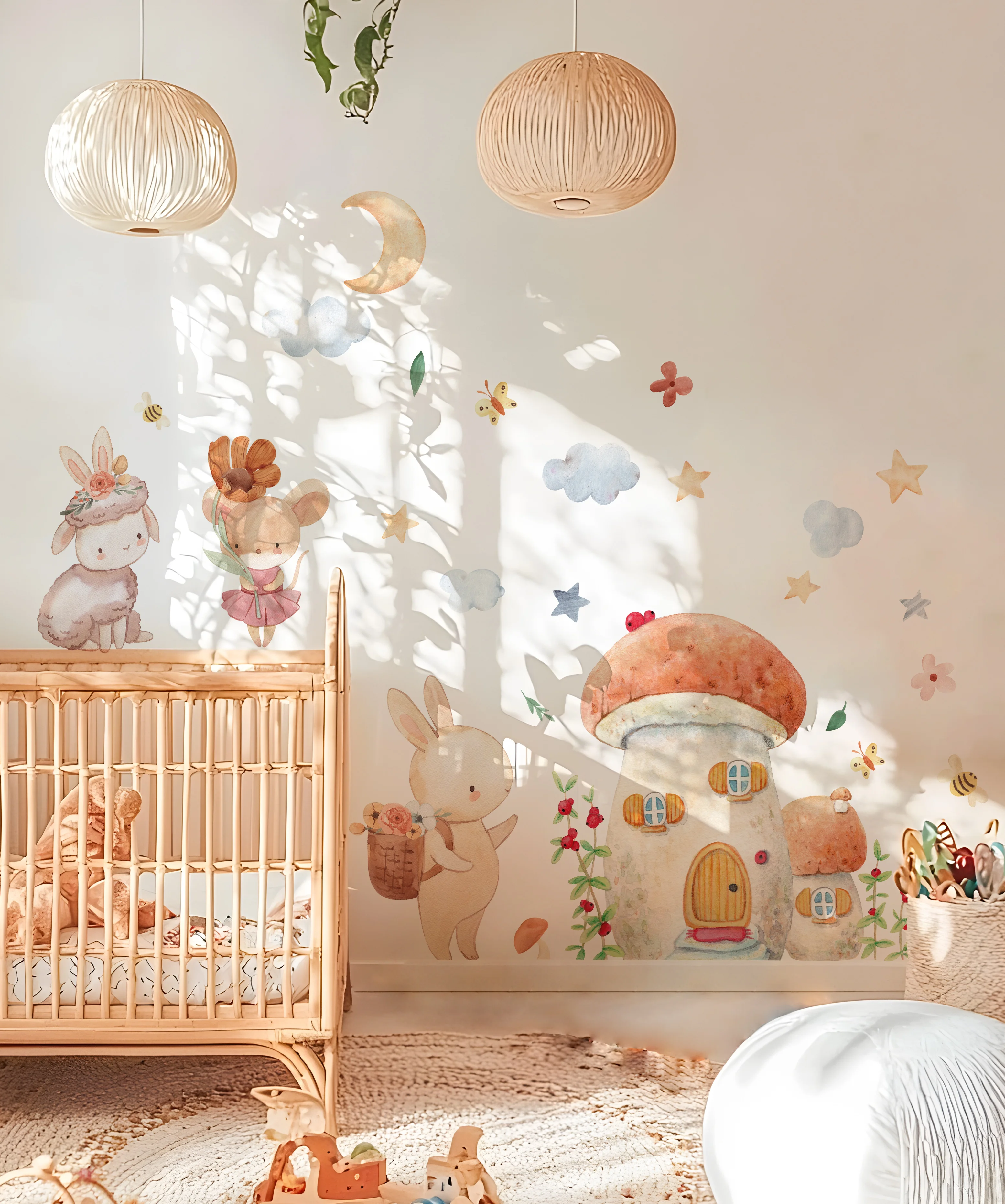 Custom Pvc Cartoon Animal Stickers Kids Room Nursery Decoration Diy ...