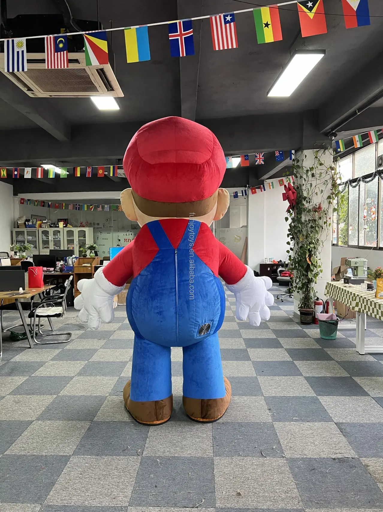 2m/2.6m Inflatable Cartoon Character Super Mario Mascot Costume For ...