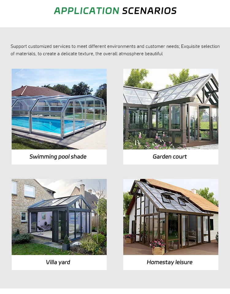 Luxury Aluminum Prefab Free Standing Sunhouse Four Season Price - Buy ...