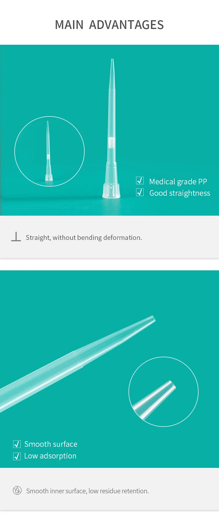 Disposable Universal Sterile 10 Microliter Filtered Pipette Filter Tips ...