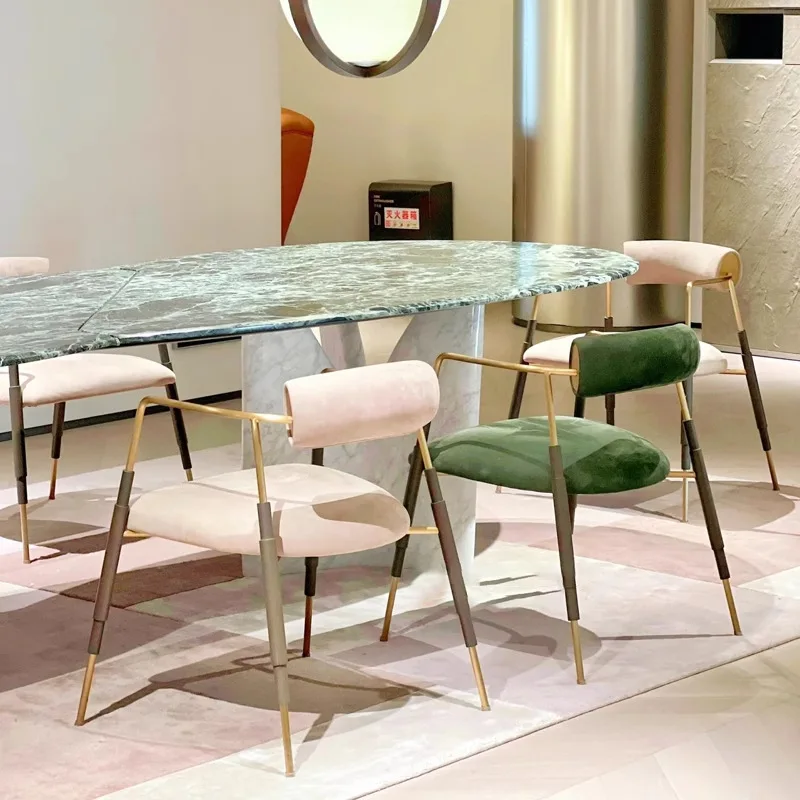 Gainsville Italian Design Modern Dining Chair With Metal Frame - - High ...