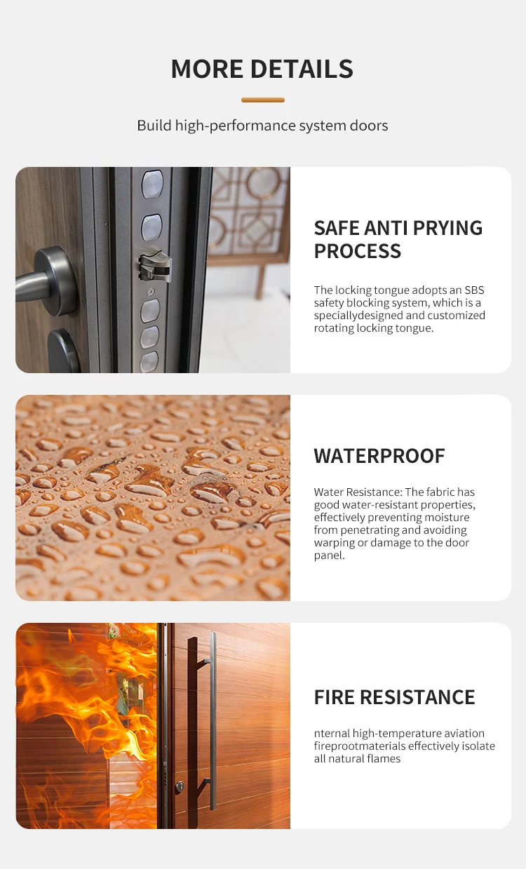 Luxury Smart Multi Lock Entrance Doors - Anti-Theft Security