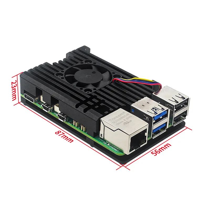 Raspberry Pi 5 Aluminum Alloy Shell Passive Cooling Optional Pwm Fan Metal Case For Raspberry Pi ...
