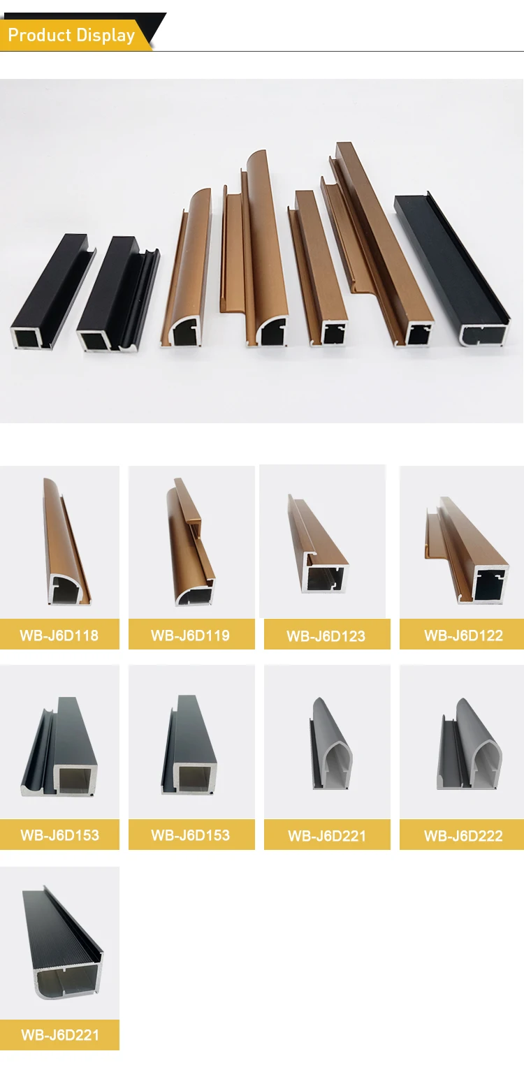 Aluminum Wardrobe Profiles with Air Hinges for Home