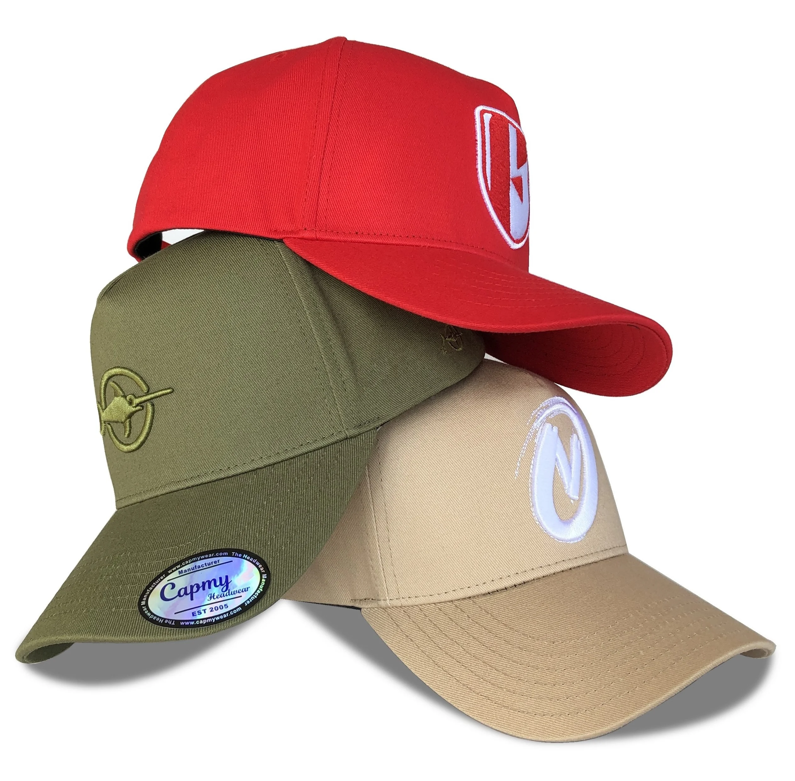 Popular Style Beige Red Olive Green 5 Panel Baseball Cap Hat Custom ...