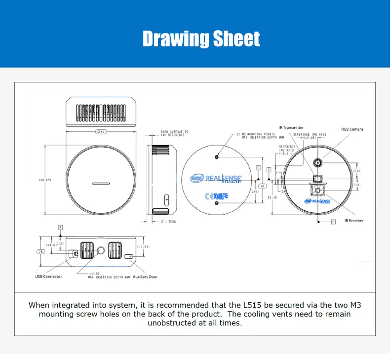 Intel Realsense Lidar L515 - Depth Camera & Laser Rangefinder