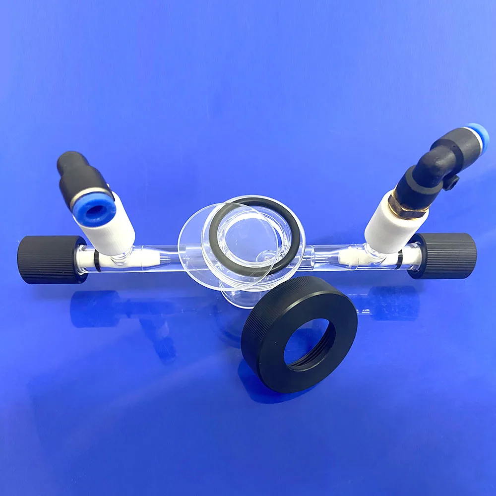 Customized High Purity Quartz Reactor With Vacuum Valve For Laboratory ...