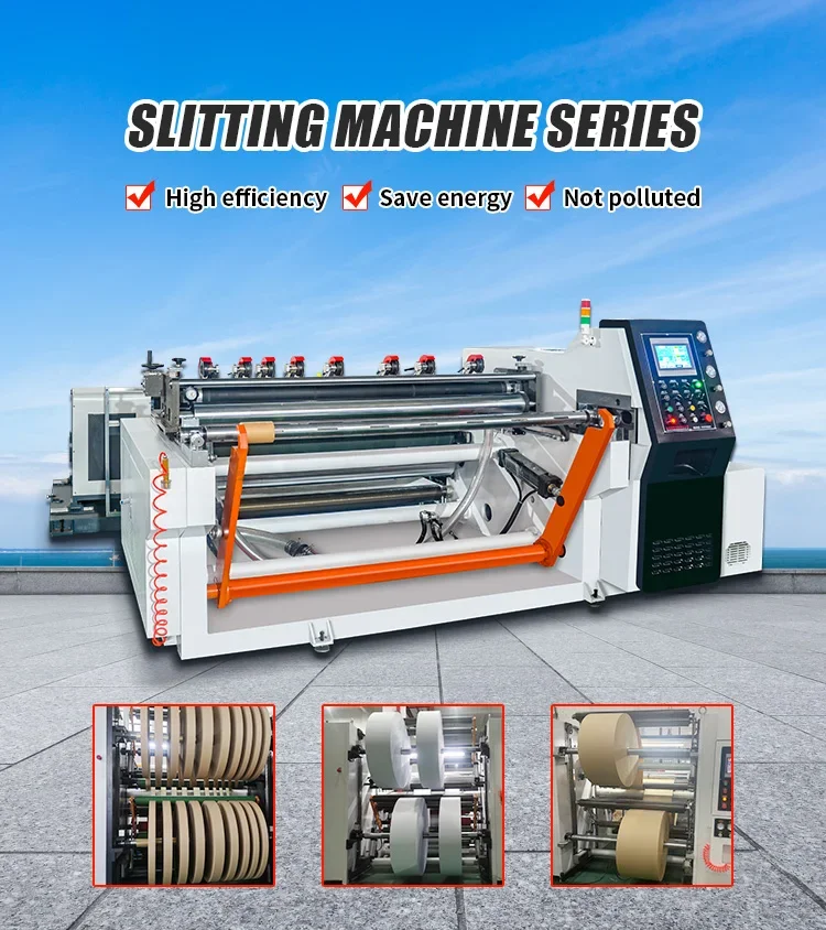 Kraft Paper Roll Slitter Rewinder Machine Paper Roll Slitting Machine ...
