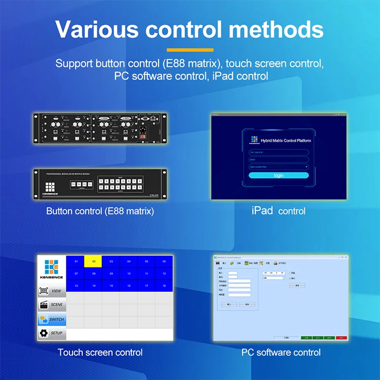 Seamless Video Switching with CCTV Matrix 8x8/16x16/32x32/72x72