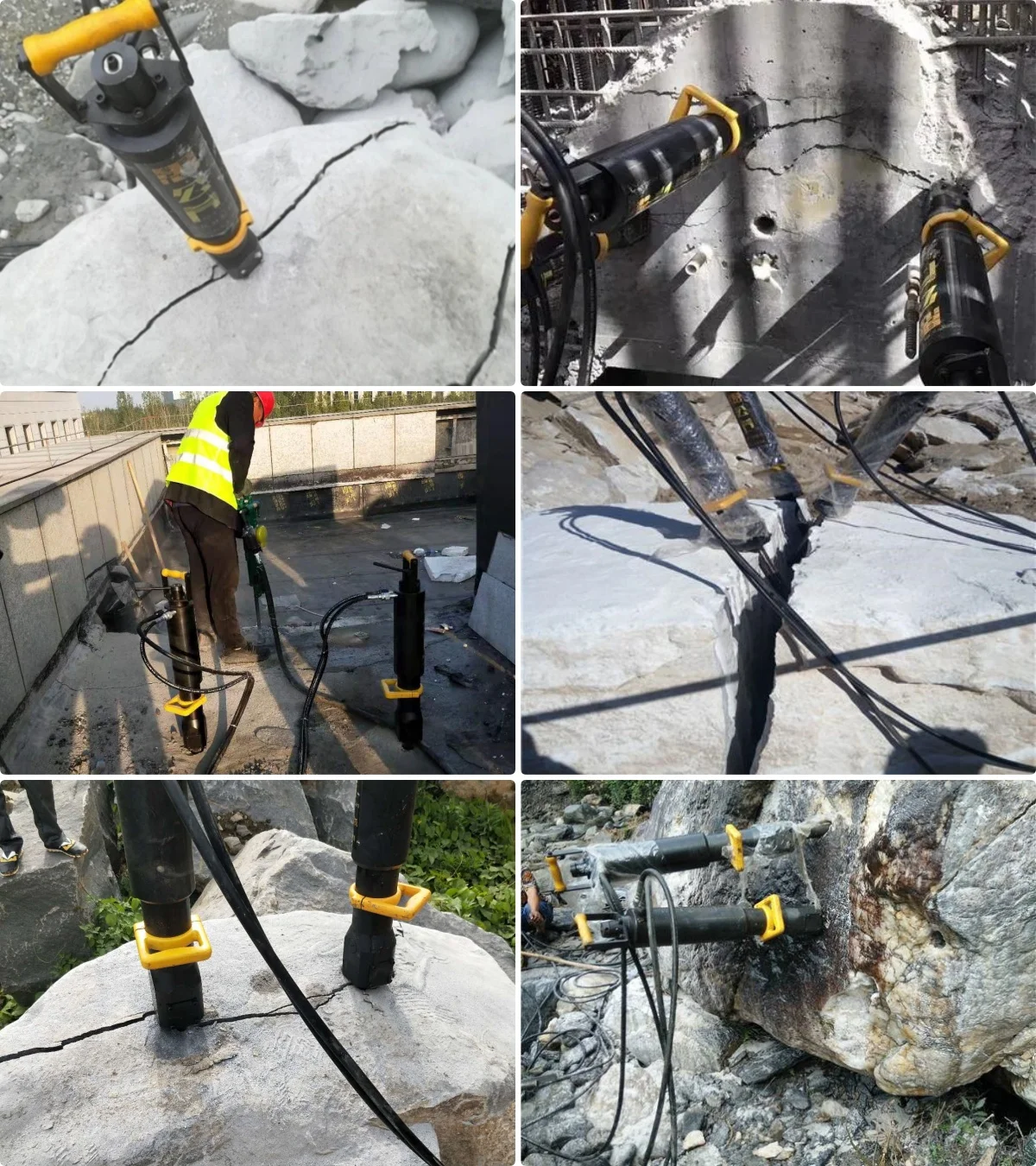 800t Splitting Force Hydraulic Rock Wedges Splitter Stone for Sale ...