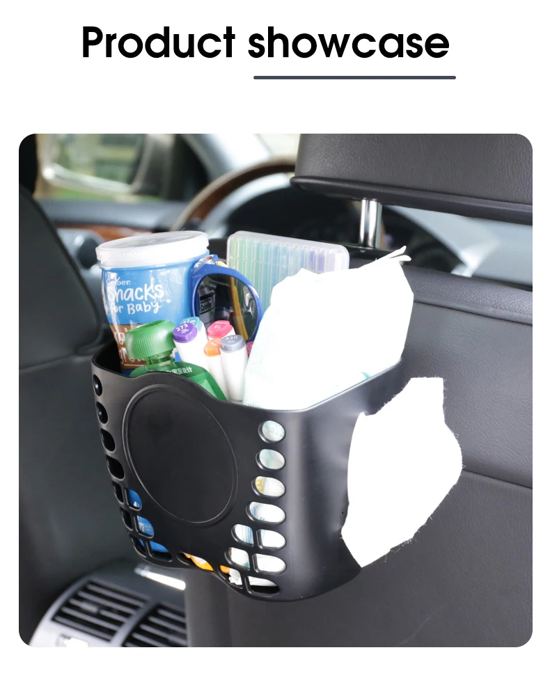 New Arrival Car Seat Back Organizer PP Rear Row Storage Box with Hook ...