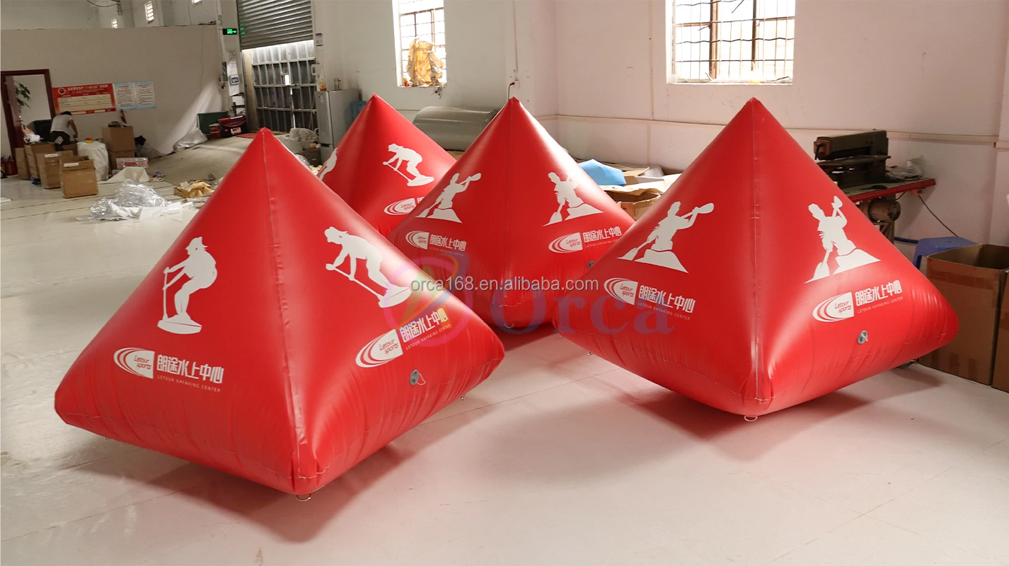 Inflatable PVC Swim Buoy for Water Parks and Sea Advertising Triangular ...