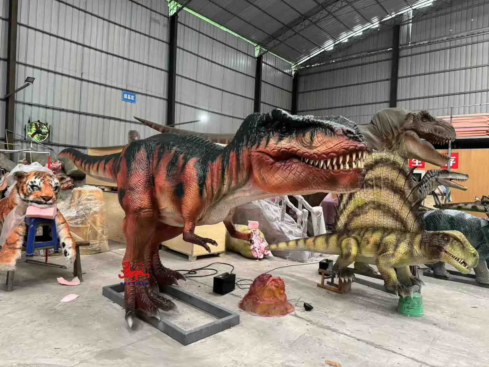 Inventory 4m Animatronic T-rex Dinosaurs Lifelike Metal Outdoor Jungle ...