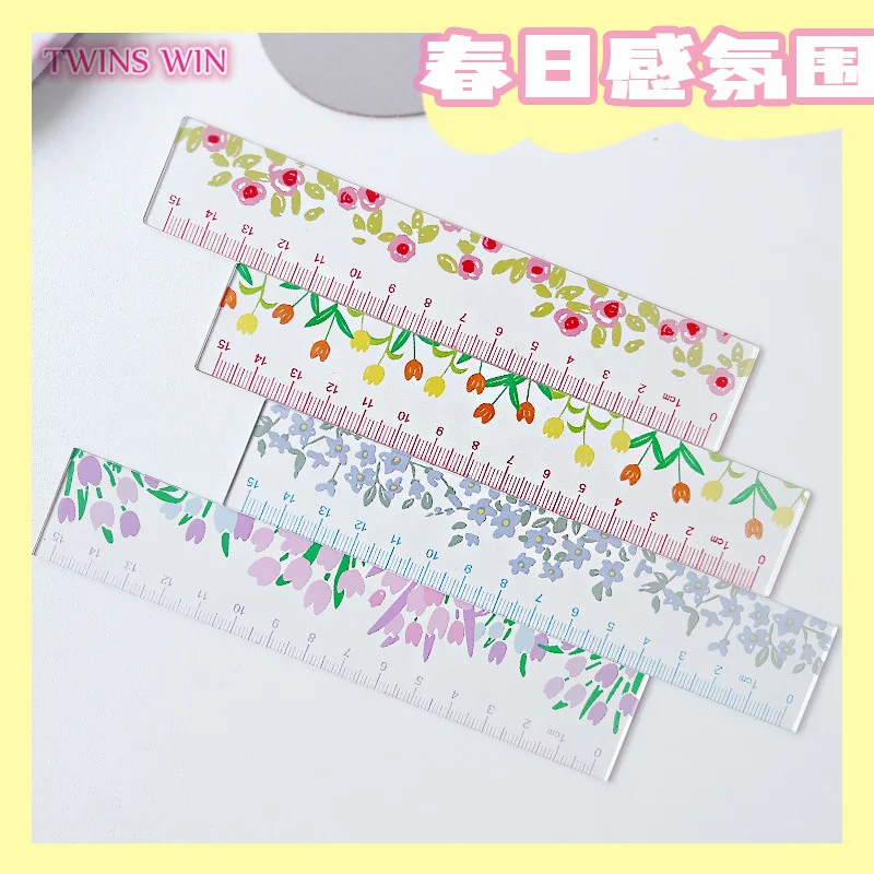 Wholesale Cartoon Student Drawing Measuring Rulers Cute Flower ...