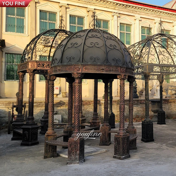 Metal Round Garden Casting Iron Gazebos For Sale Metal Pavilion - Buy ...