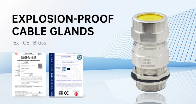 IP68 Double Seal EX Atex Explosion Proof Cable Gland