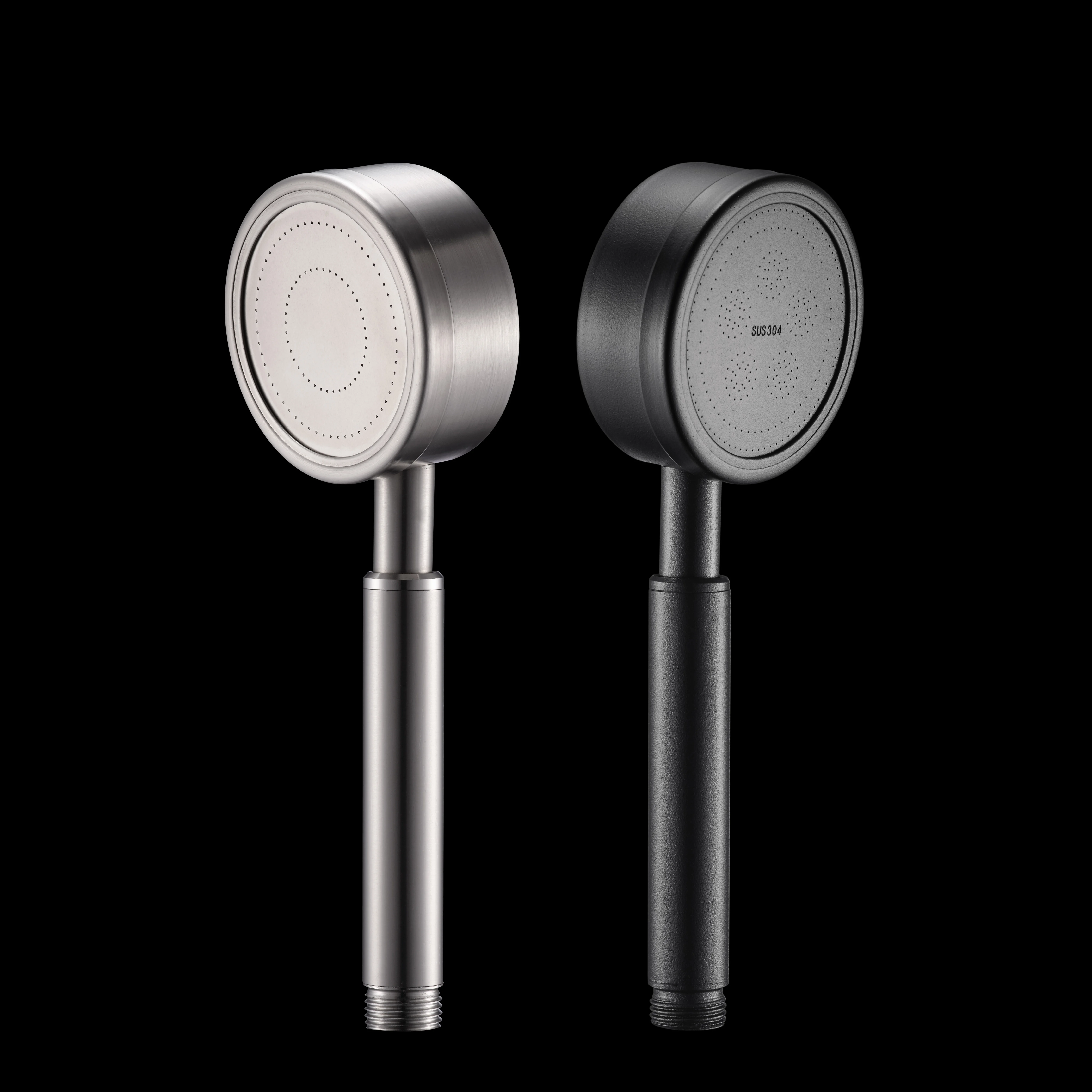 Gee-n Black Chrome 304 Stainless Steel Handheld Shower Head High Pressure Rainfall Shower Jet ...