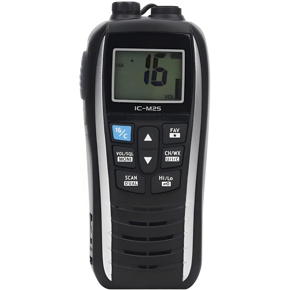 IC-M25 Marine Walkie Talkie Portable Two Way VHF Radio 5KM Waterproof ...