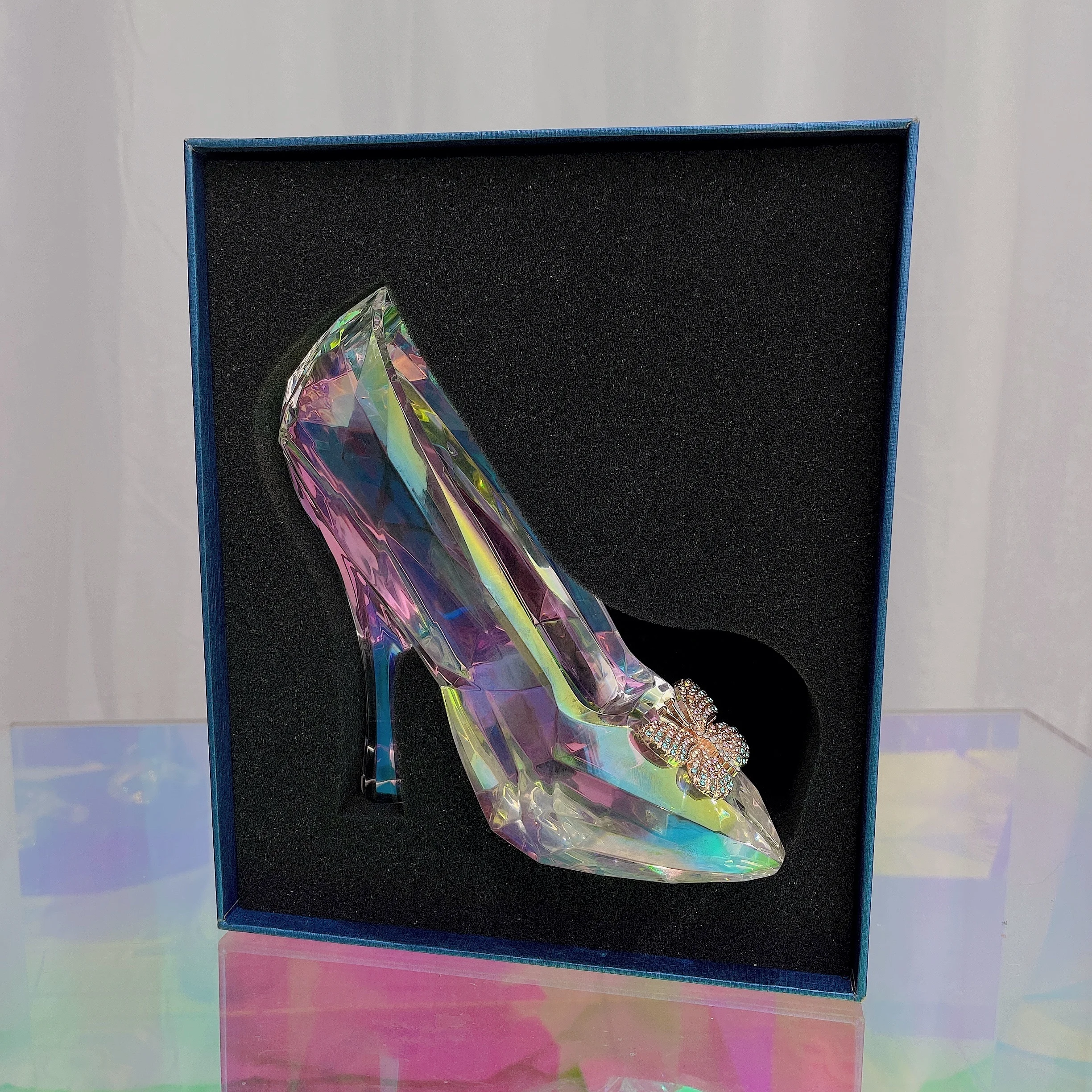 Cinderella Crystal Acrylic Shoes - Elegant Decoration Gift for Weddings ...