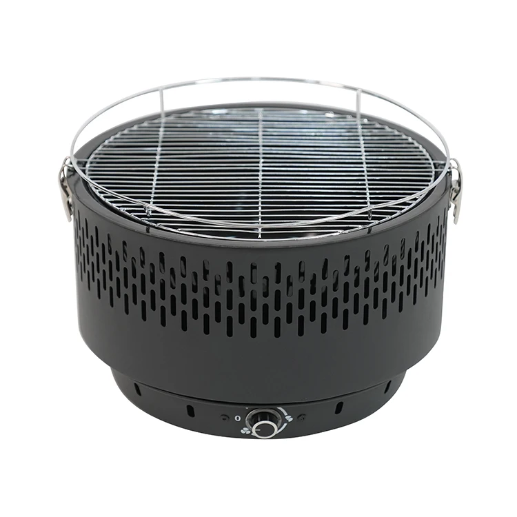 Portable Barbecue Table Cast Iron Indoor Outdoor Camping Tabletop Round ...