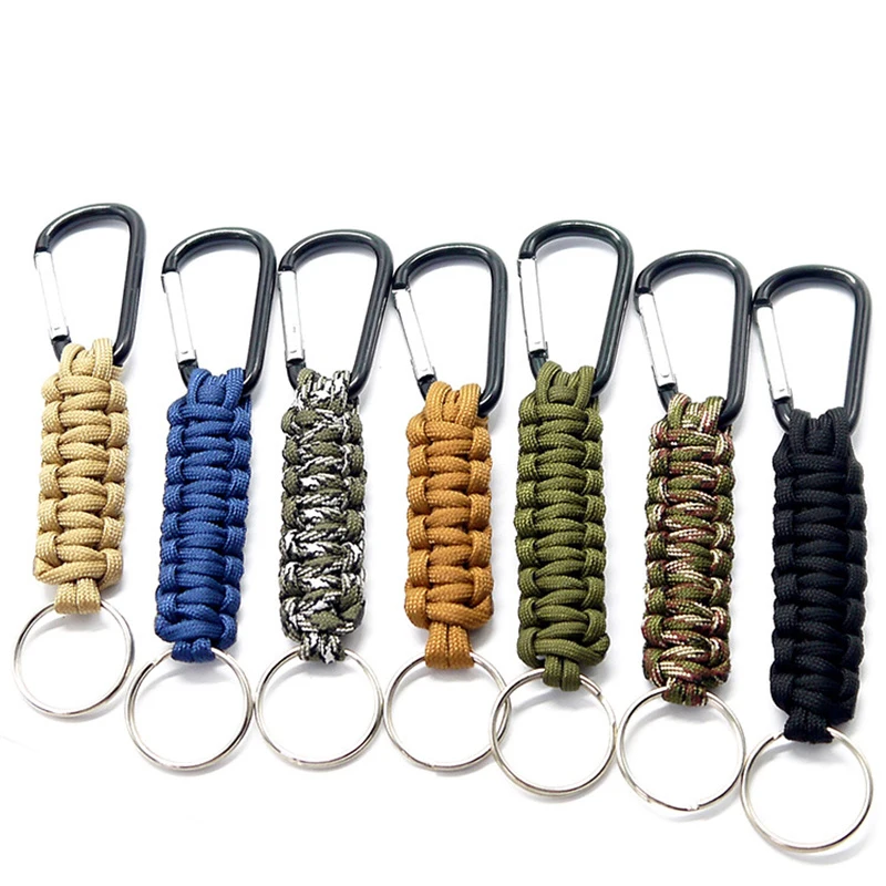 Outdoor Survival Kit Parachute Cord Emergency Paracord Rope Carabiner ...