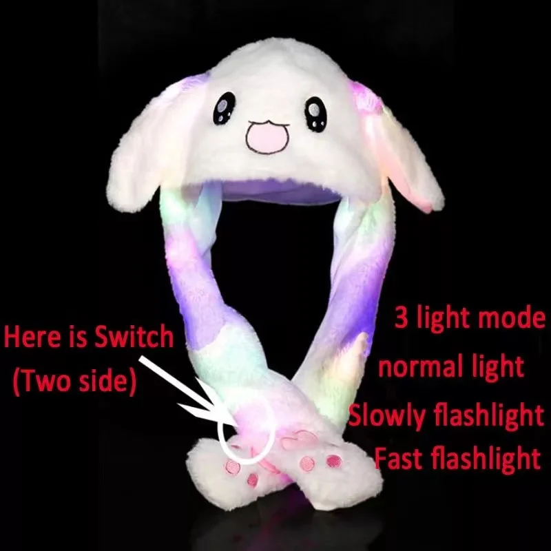 Rabbit Moving Ears Hat - Cute Cartoon Toy for Kids & Adults