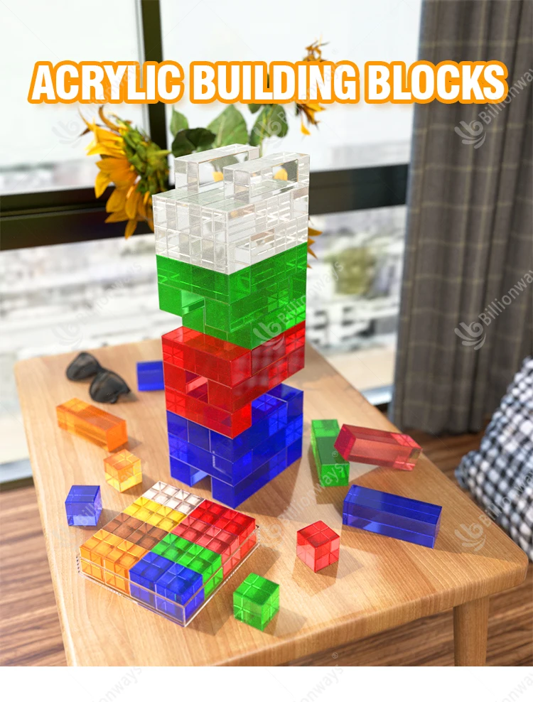 Luxury Colorful Tabletop Game Party Tumbling Tower Blocks Acrylic ...