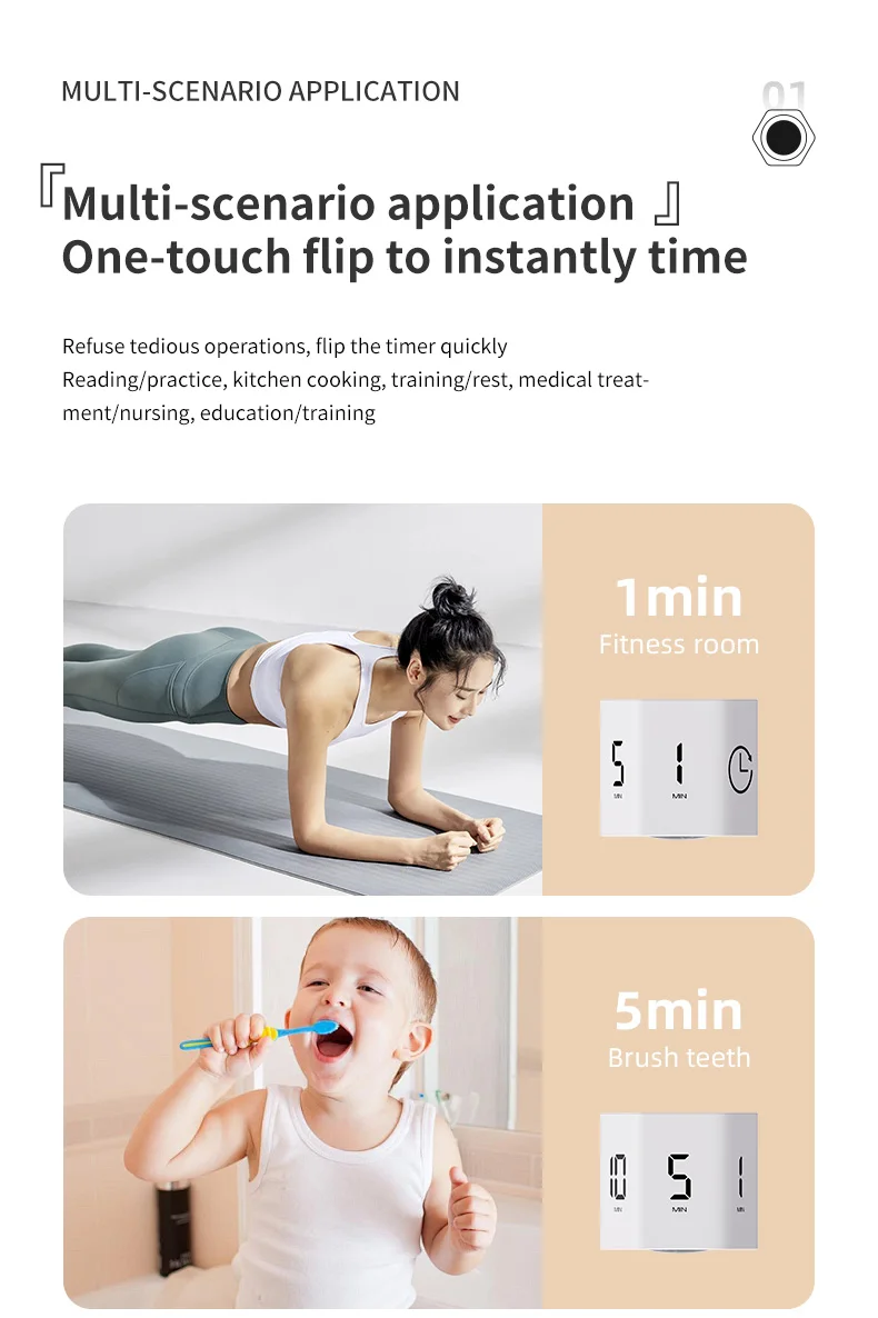 Visual Timer Learning Dedicated Cube Flip Pomodoro Timer